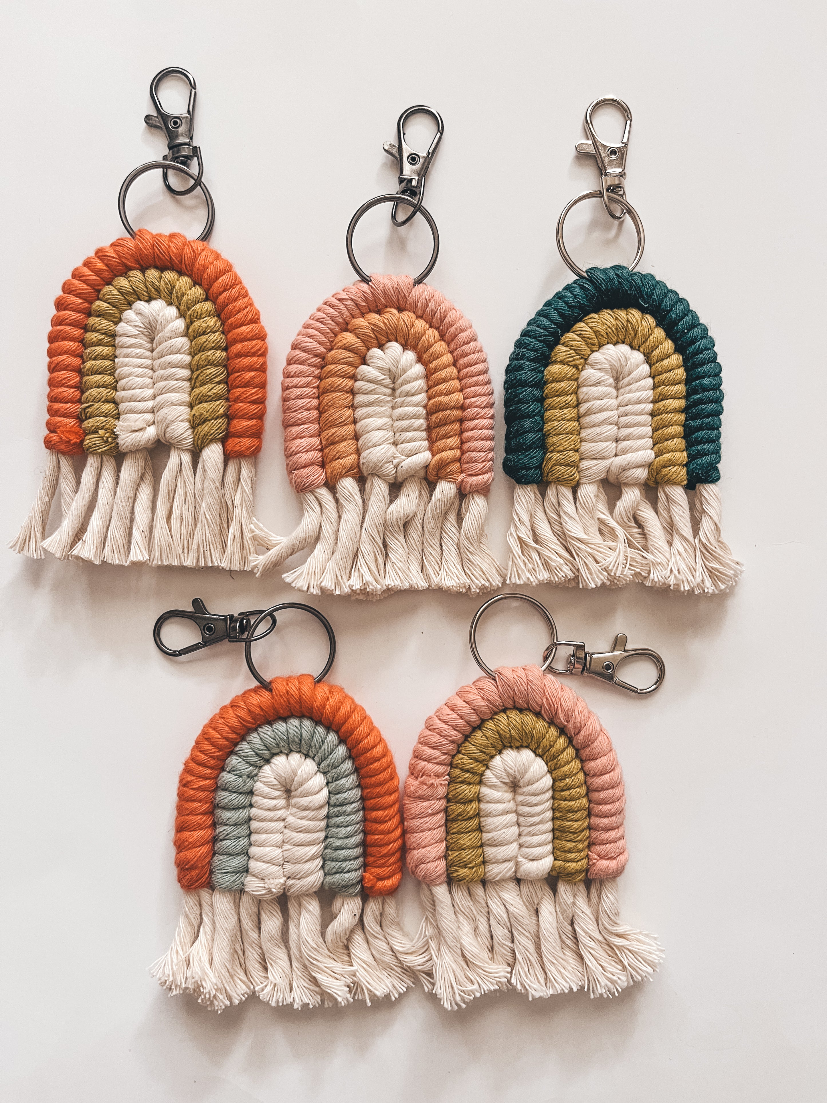 Rainbow keychains – Botanical Knots Studio