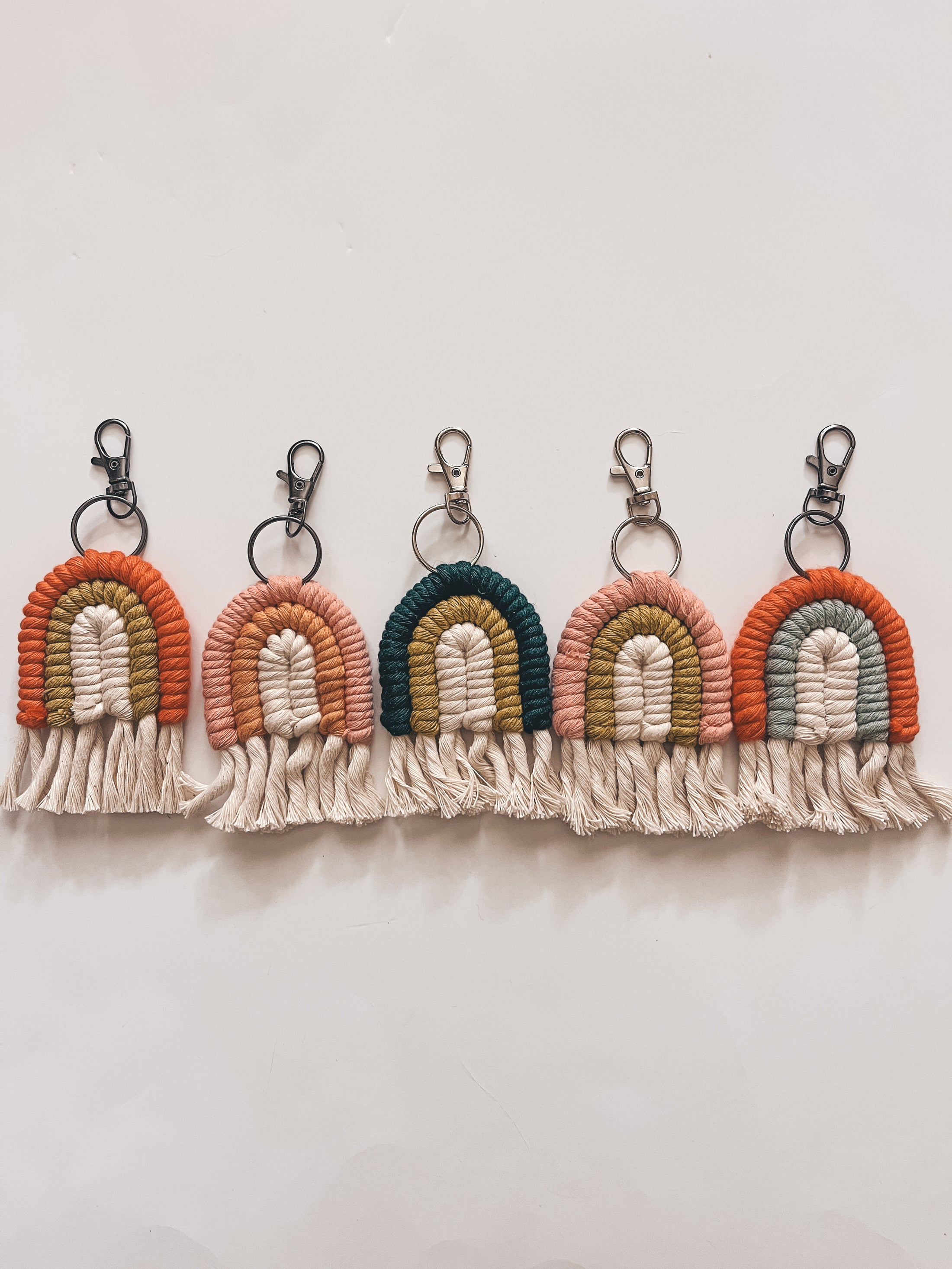 Rainbow keychains – Botanical Knots Studio