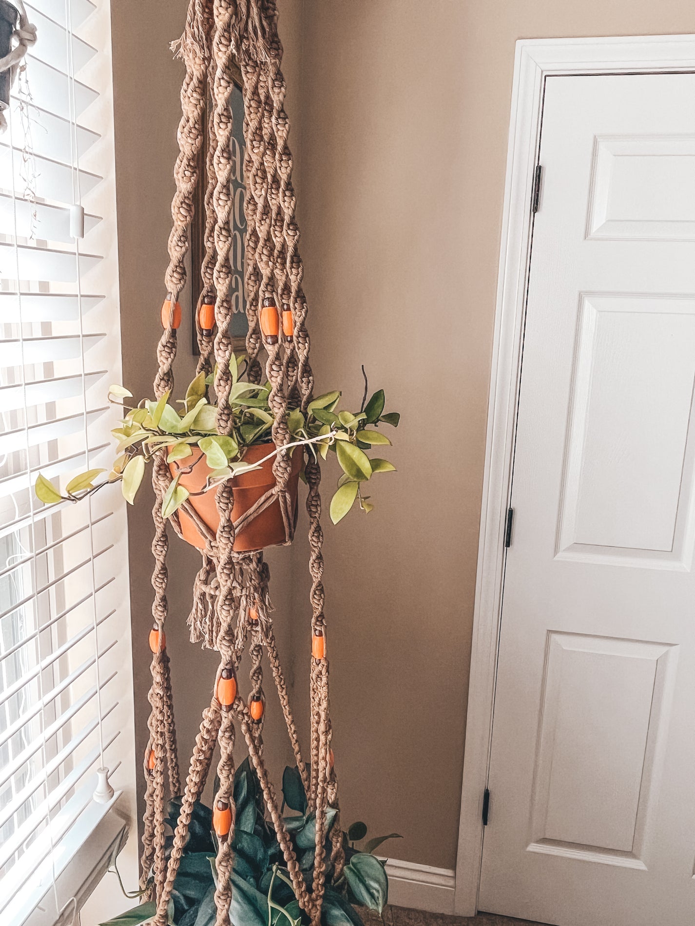 Vintage inspired double plant hanger – Botanical Knots Studio